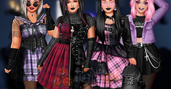 Mroczne gotki w dużym rozmiarze - ubieranki Jeja.pl