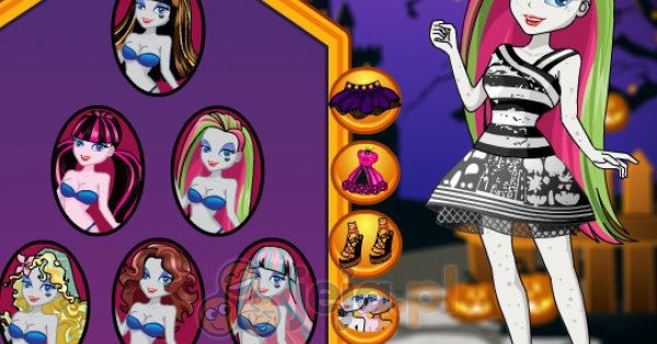 W stroju Monster High na Halloween - ubieranki Jeja.pl