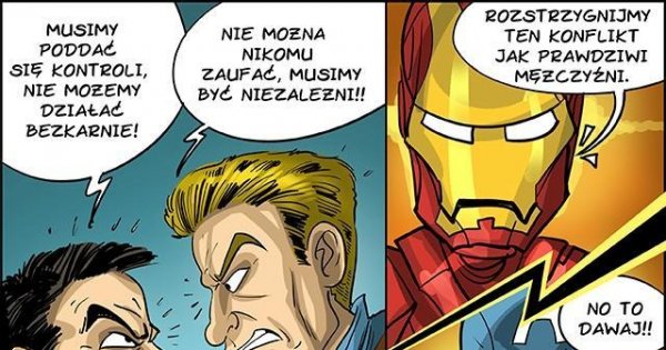 Iron Man vs Kapitan Ameryka - Jeja.pl