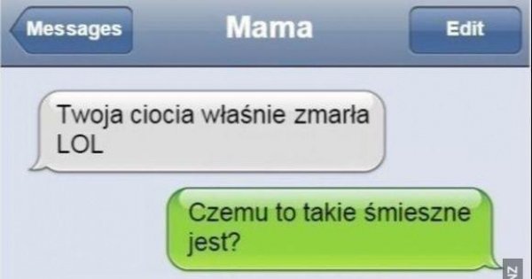 SMS-owa wpadka matki - Jeja.pl