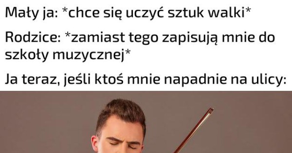 Żart polega na tym, że przypieprzę mu tą gitarą - Jeja.pl