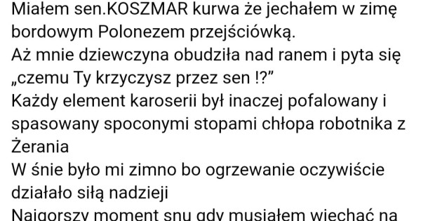 Najgorszy sen w tym miesiącu - Jeja.pl