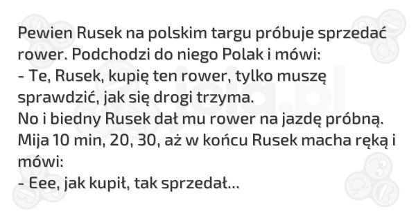 Dowcipy Jeja.pl - Pewien Rusek na polskim targu...